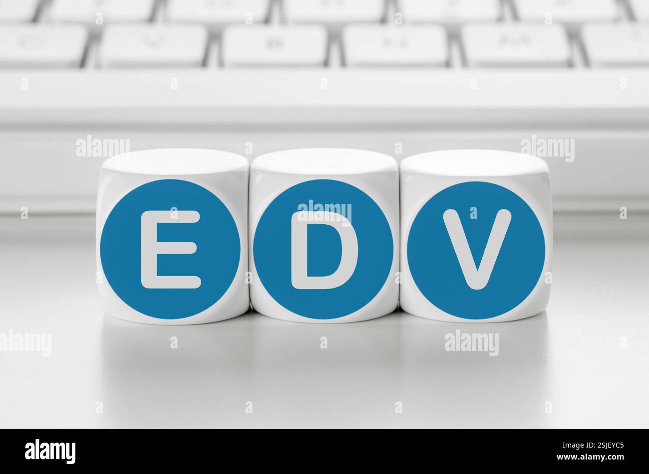 Letter cubes in front of a keyboard edp hi-res stock photography and ...