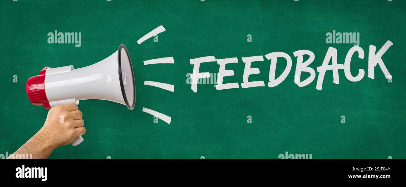 Megaphone - Feedback Stock Photo - Alamy