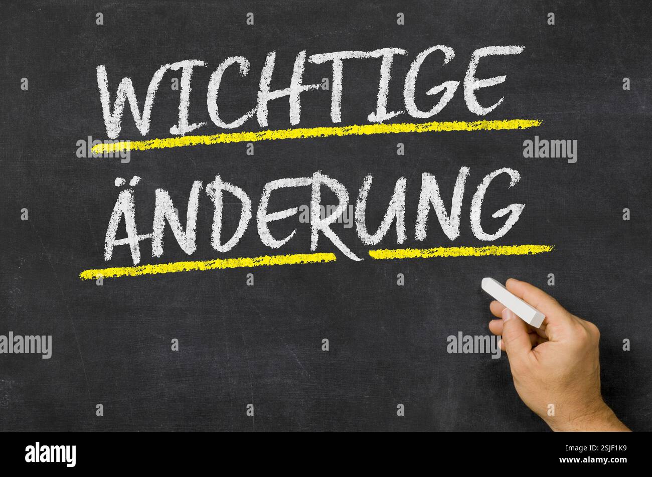 Text on panel - Important change Stock Photo - Alamy