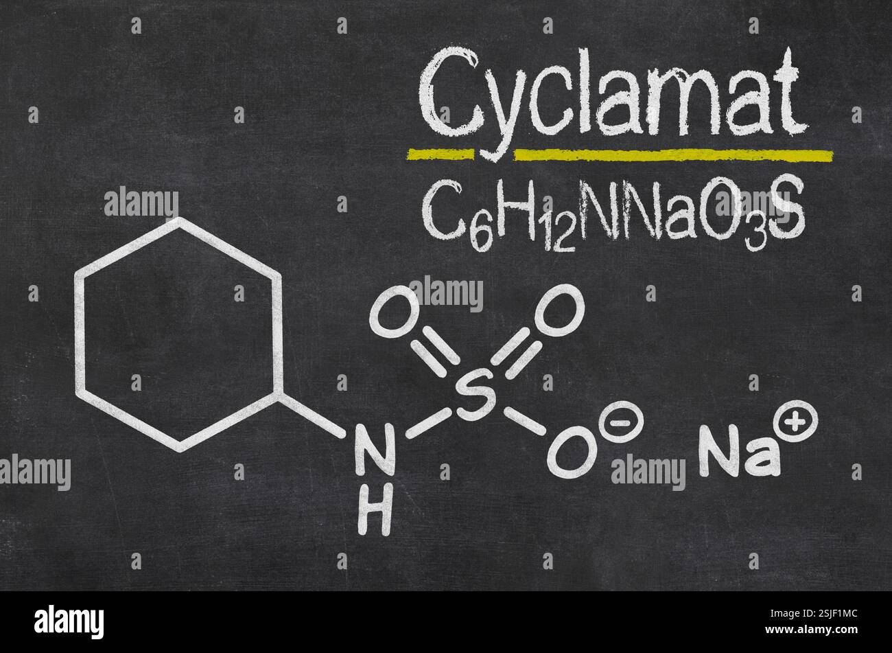 Slate with the chemical formula of cyclamate Stock Photo - Alamy