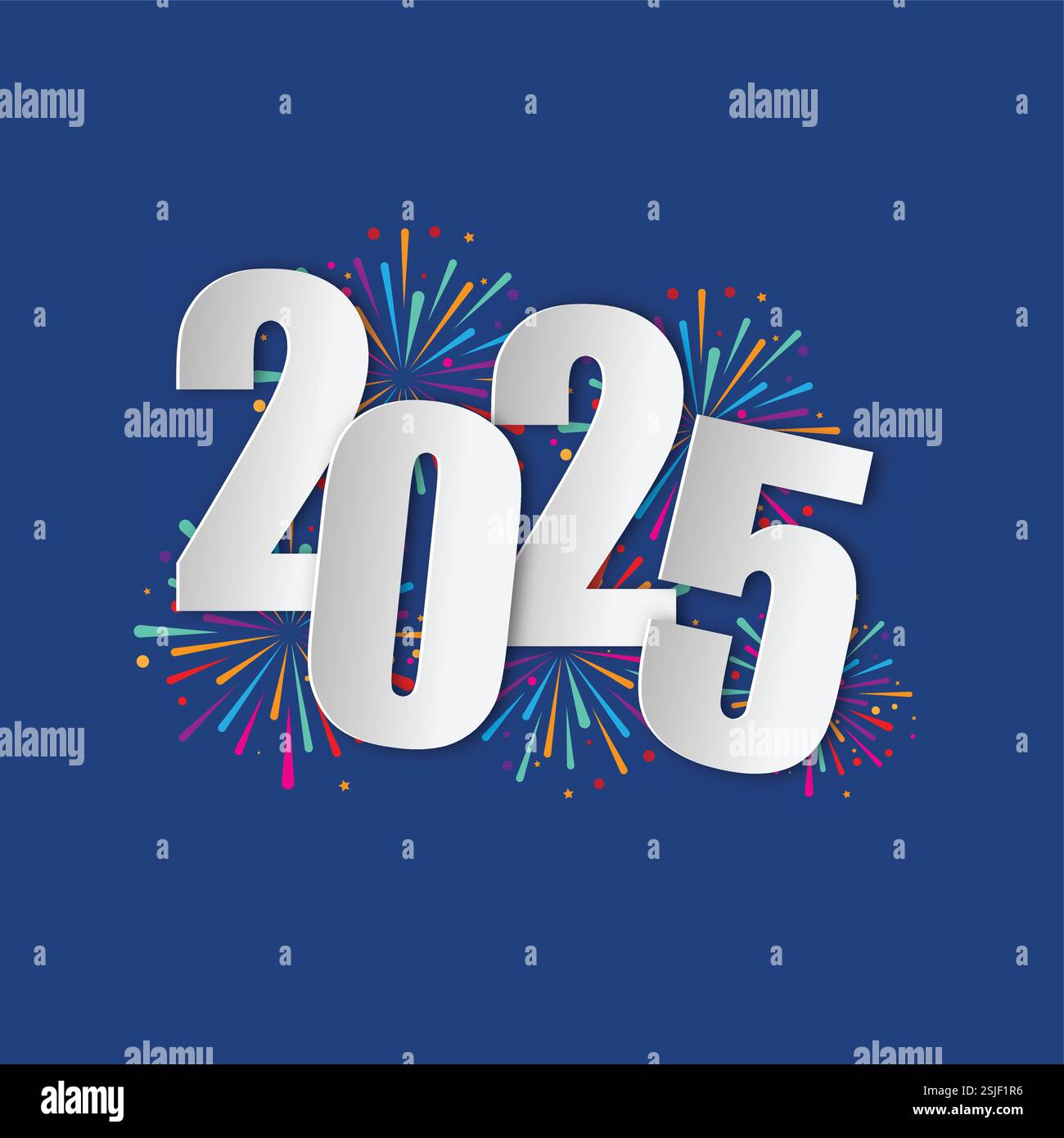 New year 2025 fireworks Stock Vector Images - Alamy