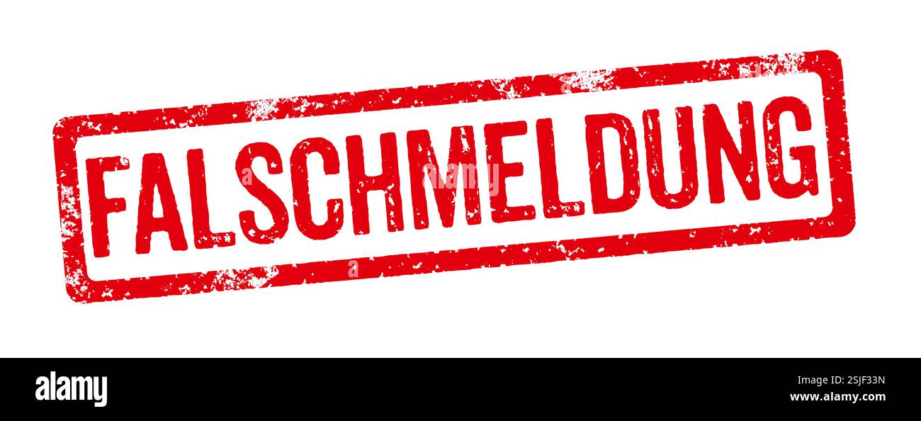 Red stamp - false report Stock Photo - Alamy