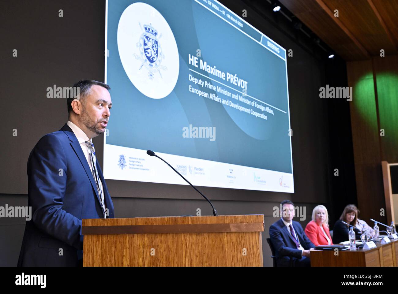 Brussels, Belgium. 11th Feb, 2025. Vice-prime minister and Minister of ...