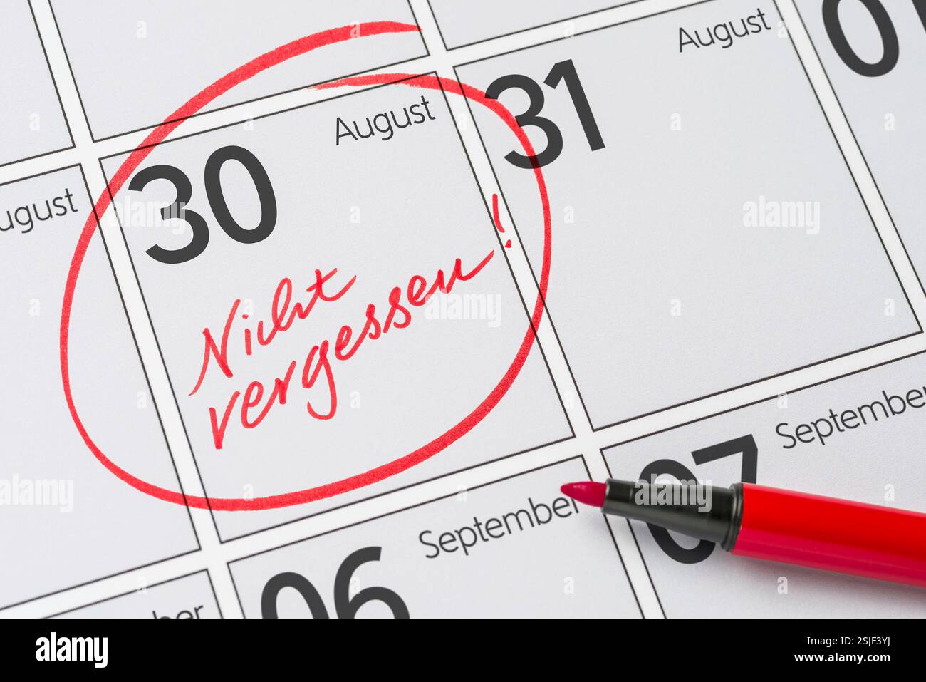 August 30 date digital calendar hi-res stock photography and images - Alamy