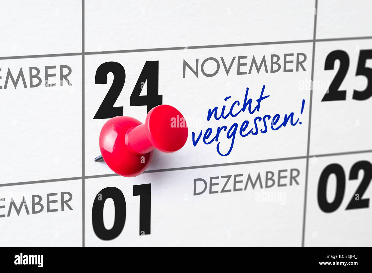 Calendar date 24 november hi-res stock photography and images - Alamy