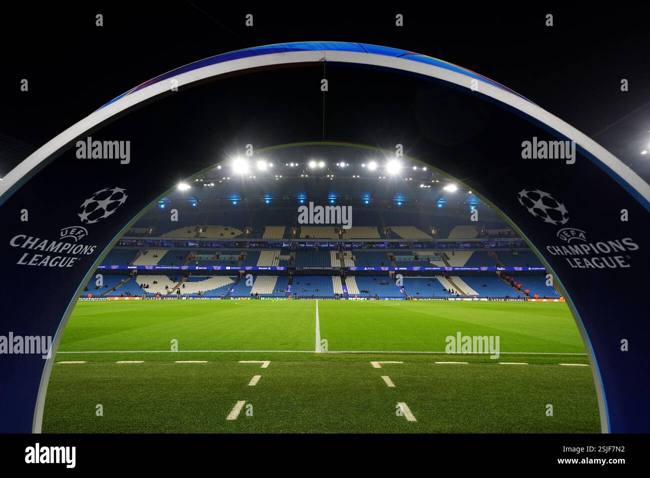 A general view inside the stadium ahead of the UEFA Champions League ...