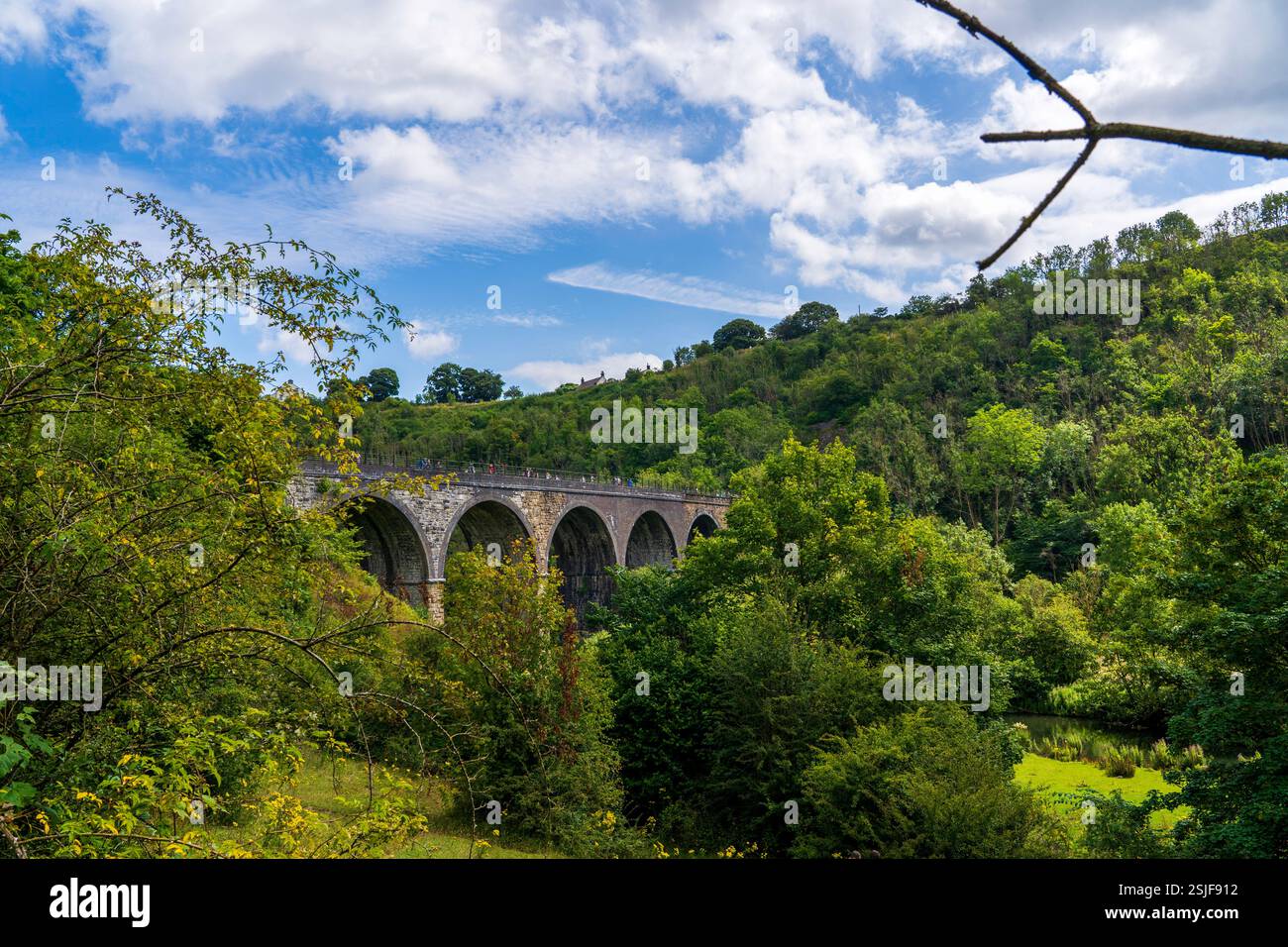 Scenic View of Monsal Dale and Headstone Viaduct in the Peak District ...