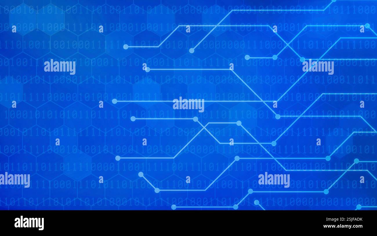 Blue background - digitization Stock Photo - Alamy