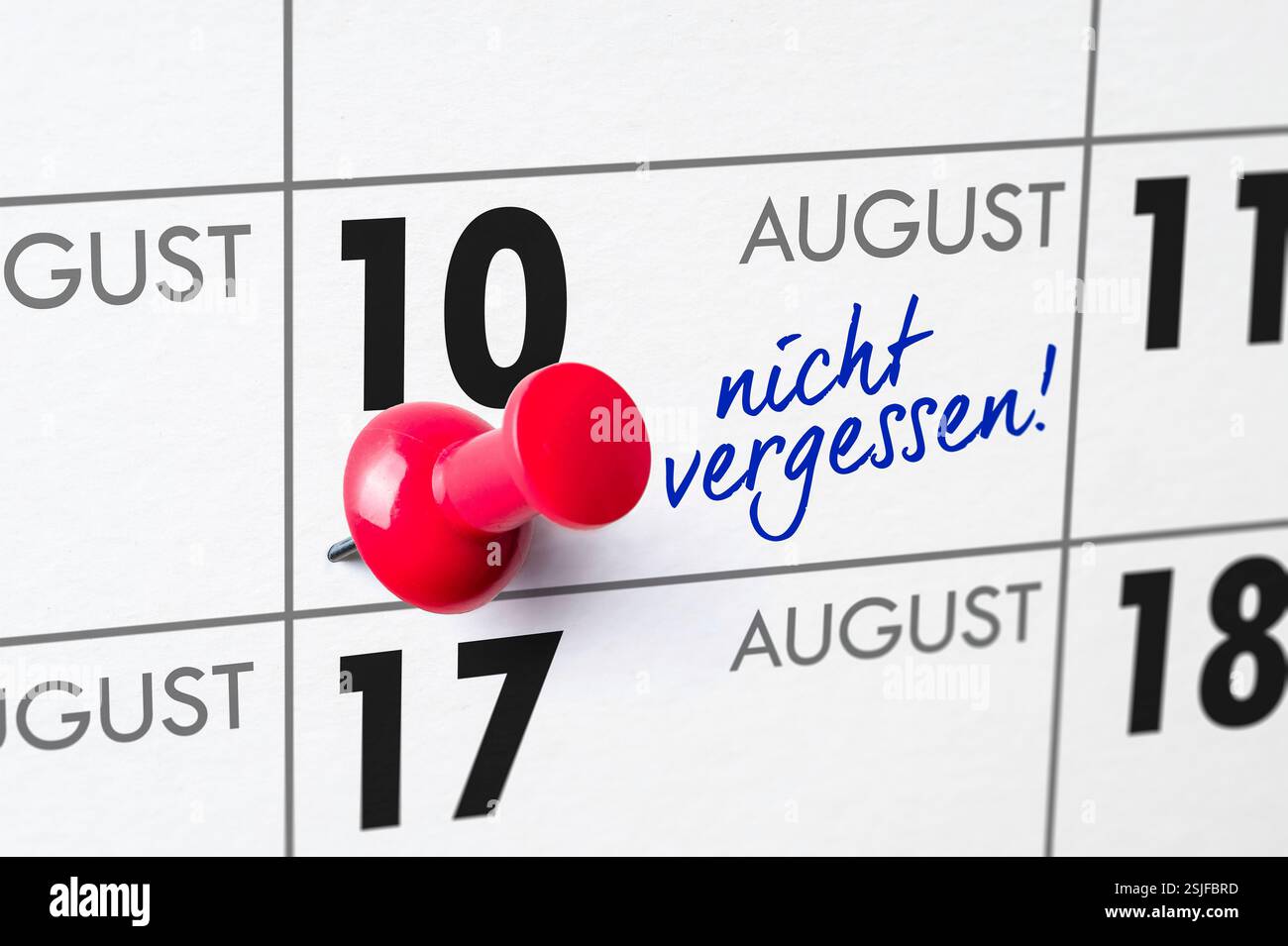 August 10 date calendar change hi-res stock photography and images - Alamy
