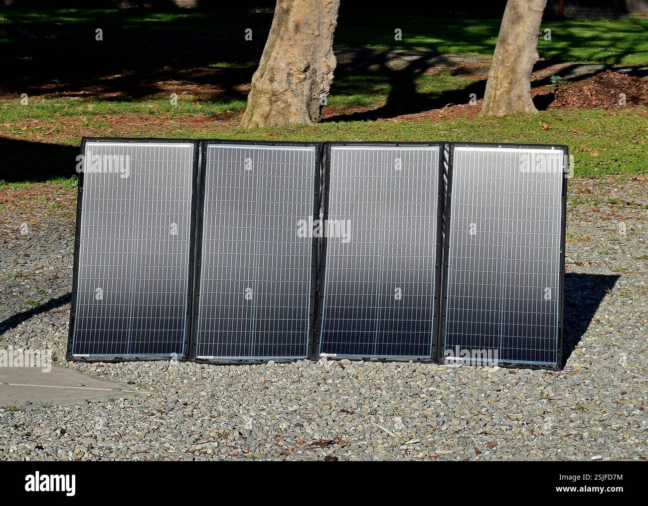 portable solar panels in California Stock Photo - Alamy