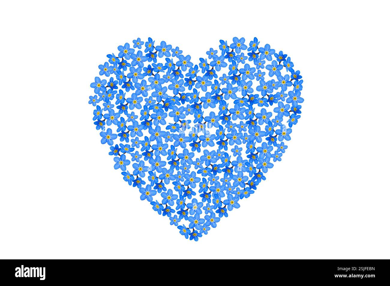 Forget-me-not flowers in the shape of a heart Stock Photo - Alamy