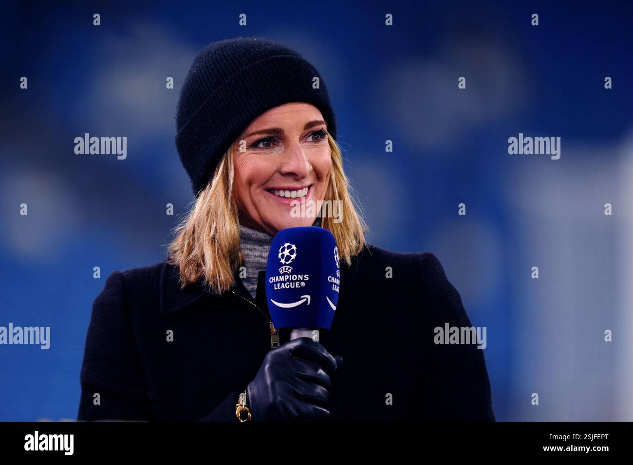 Gaby Logan, presenter for Amazon tv ahead of the UEFA Champions League ...