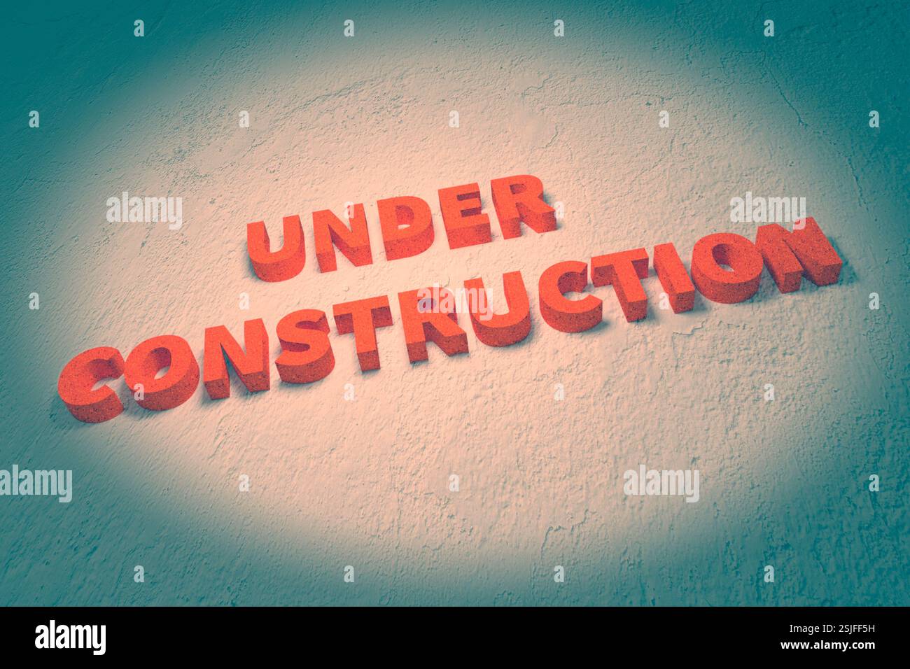 Under construction sign 3d illustration Stock Photo - Alamy