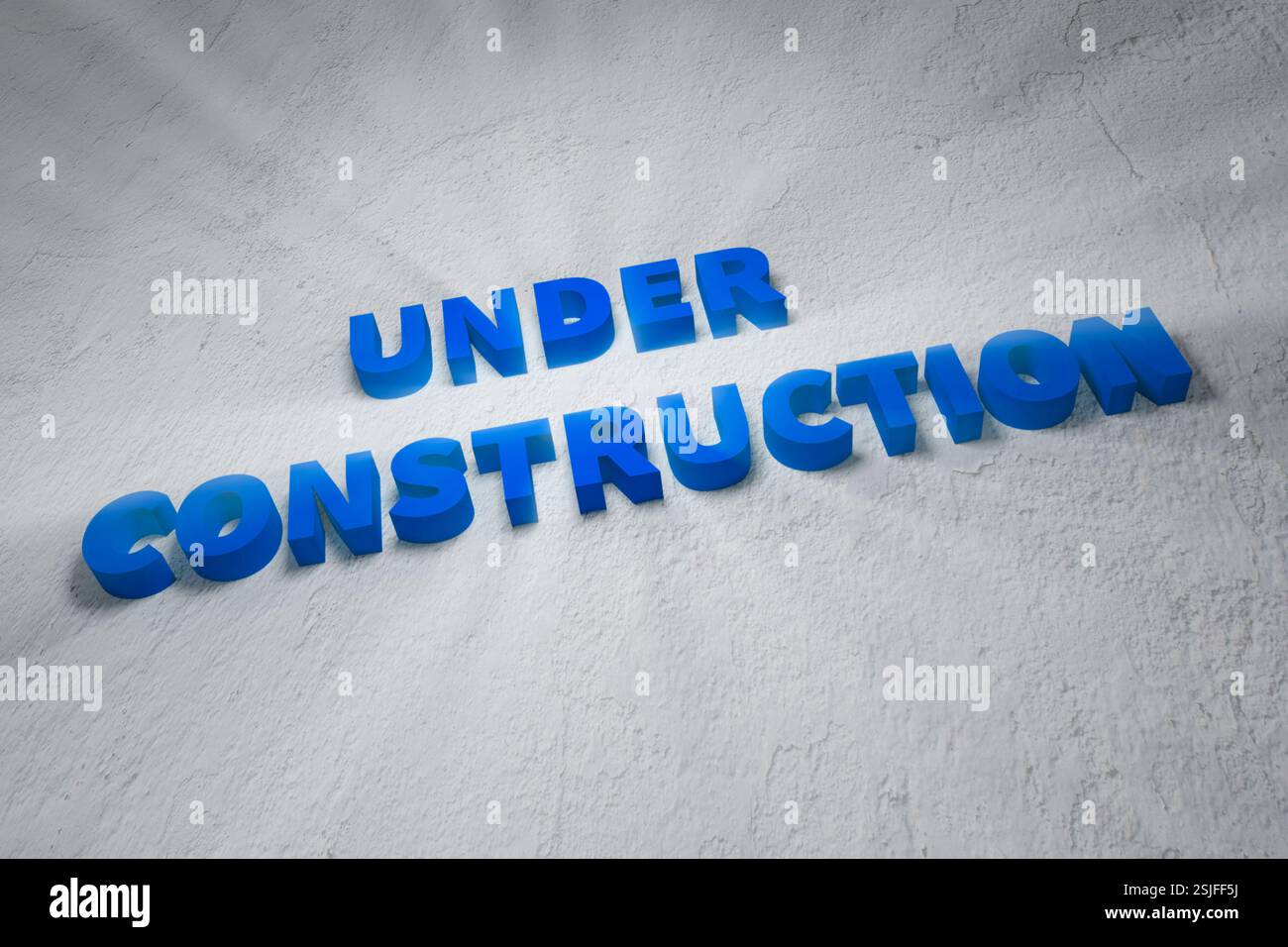 Under construction sign 3d illustration Stock Photo - Alamy