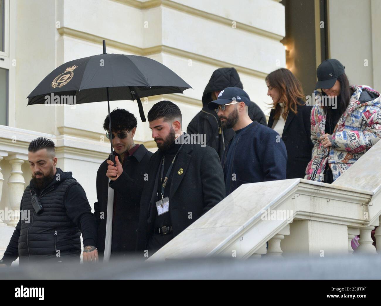 Sanremo, Italy. 09th Feb, 2025. Rehearsal day at the Ariston of the ...