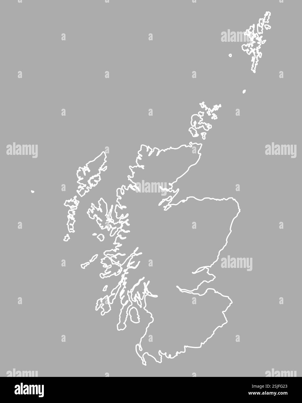 Map of Scotland Stock Photo - Alamy