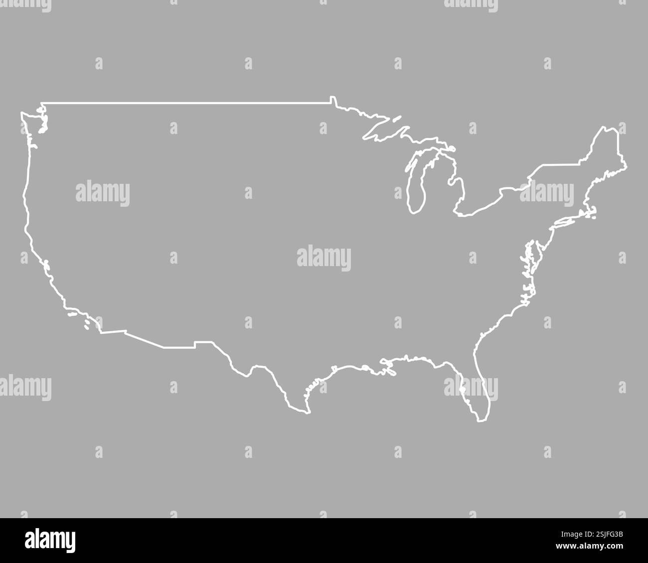 Map of the USA Stock Photo - Alamy