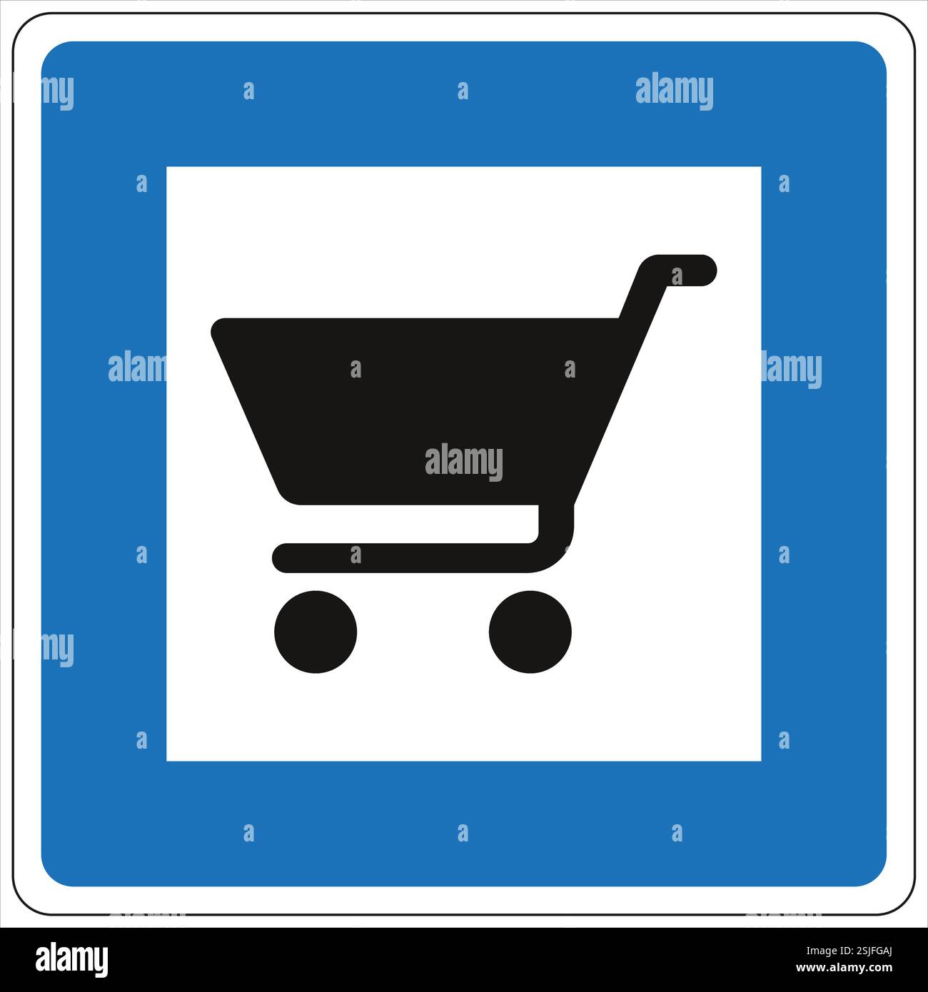Shopping trolley area Stock Vector Images - Alamy