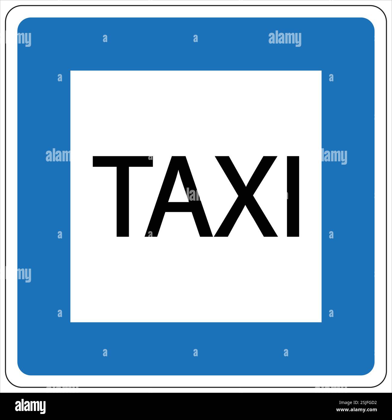 Iconic taxi sign indicating designated parking area Stock Vector Image ...