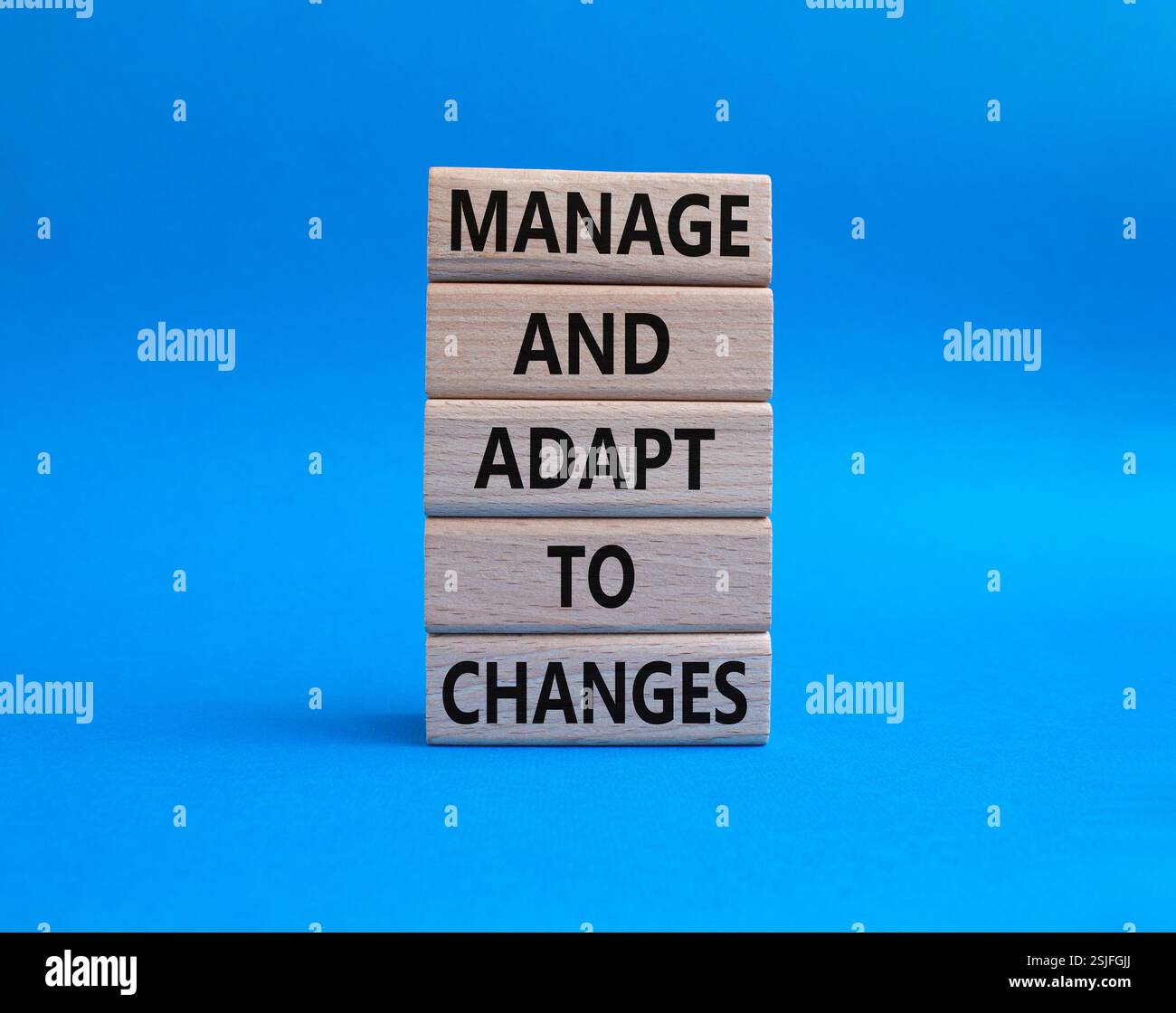 Manage and Adapt to Changes symbol. Wooden blocks with words Manage and ...