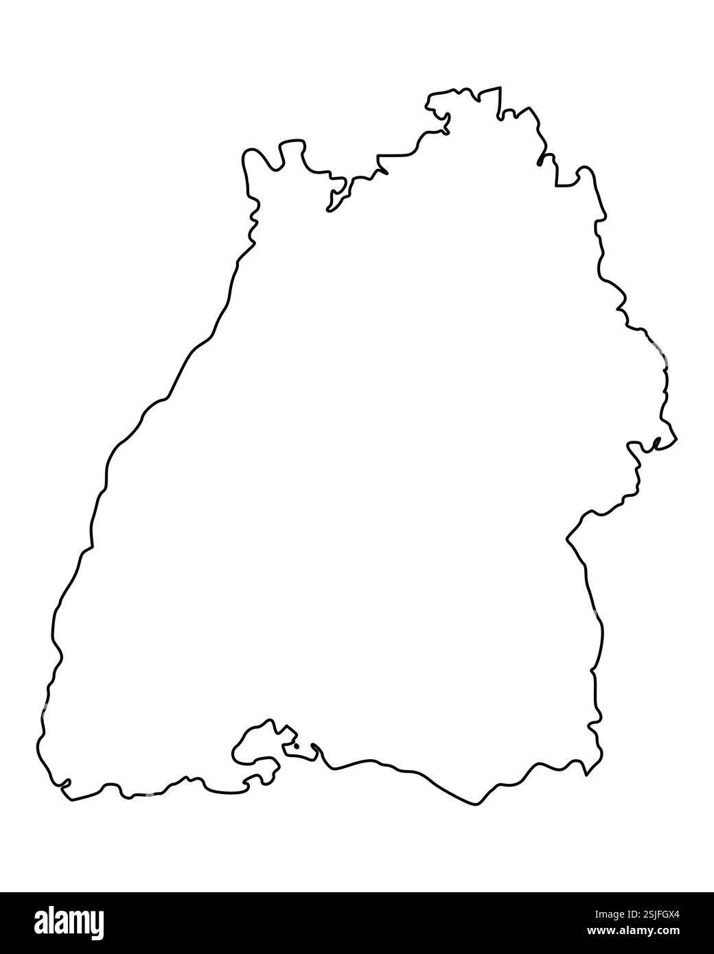 Map of Baden-Württemberg Stock Photo - Alamy