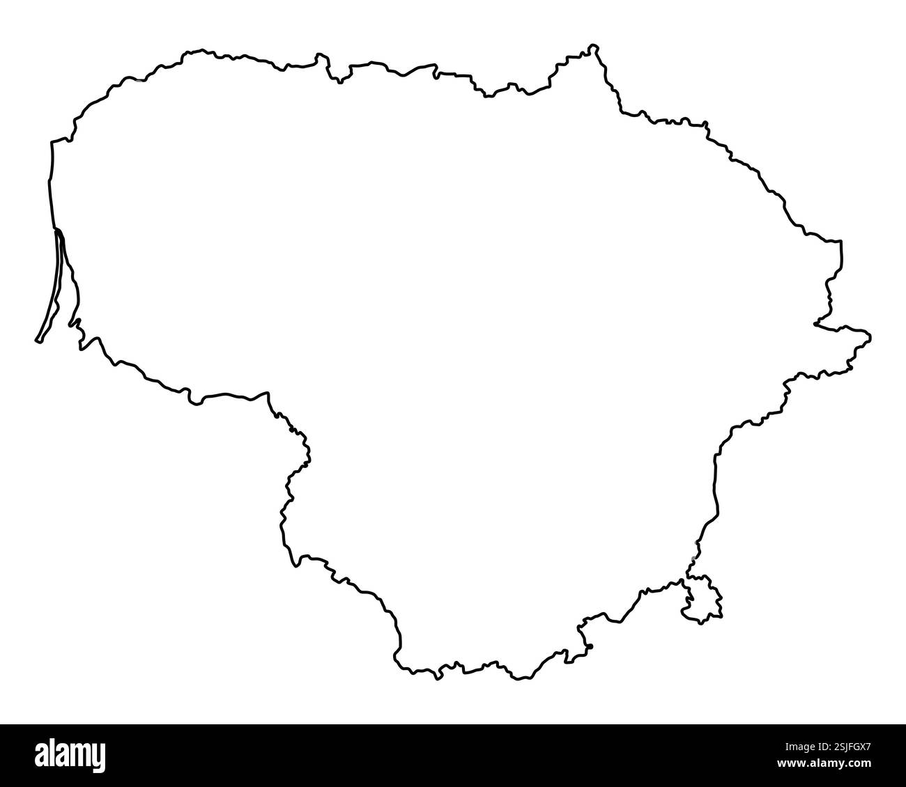 Map of Lithuania Stock Photo - Alamy