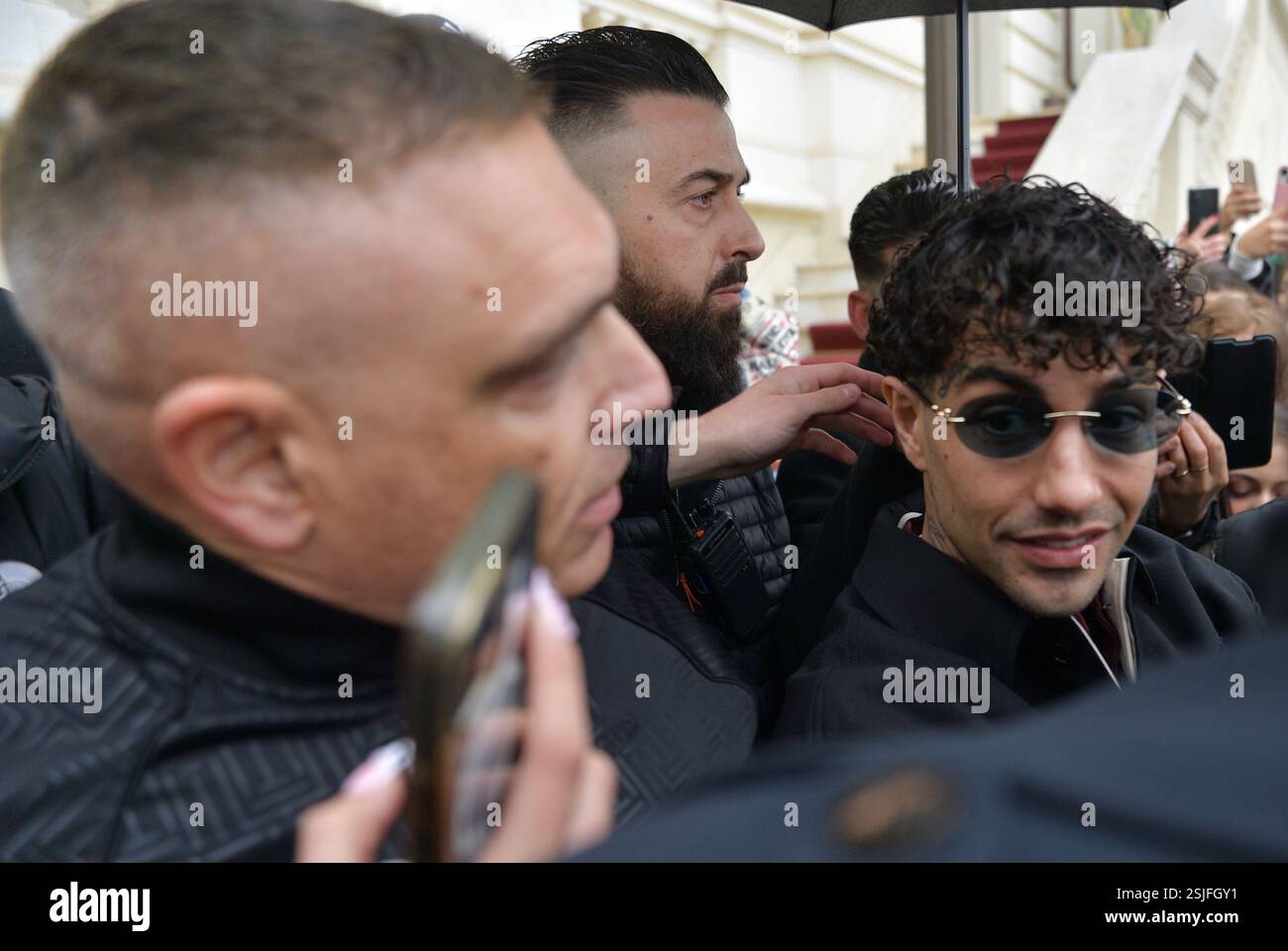Sanremo, Italy. 09th Feb, 2025. Rehearsal day at the Ariston of the ...