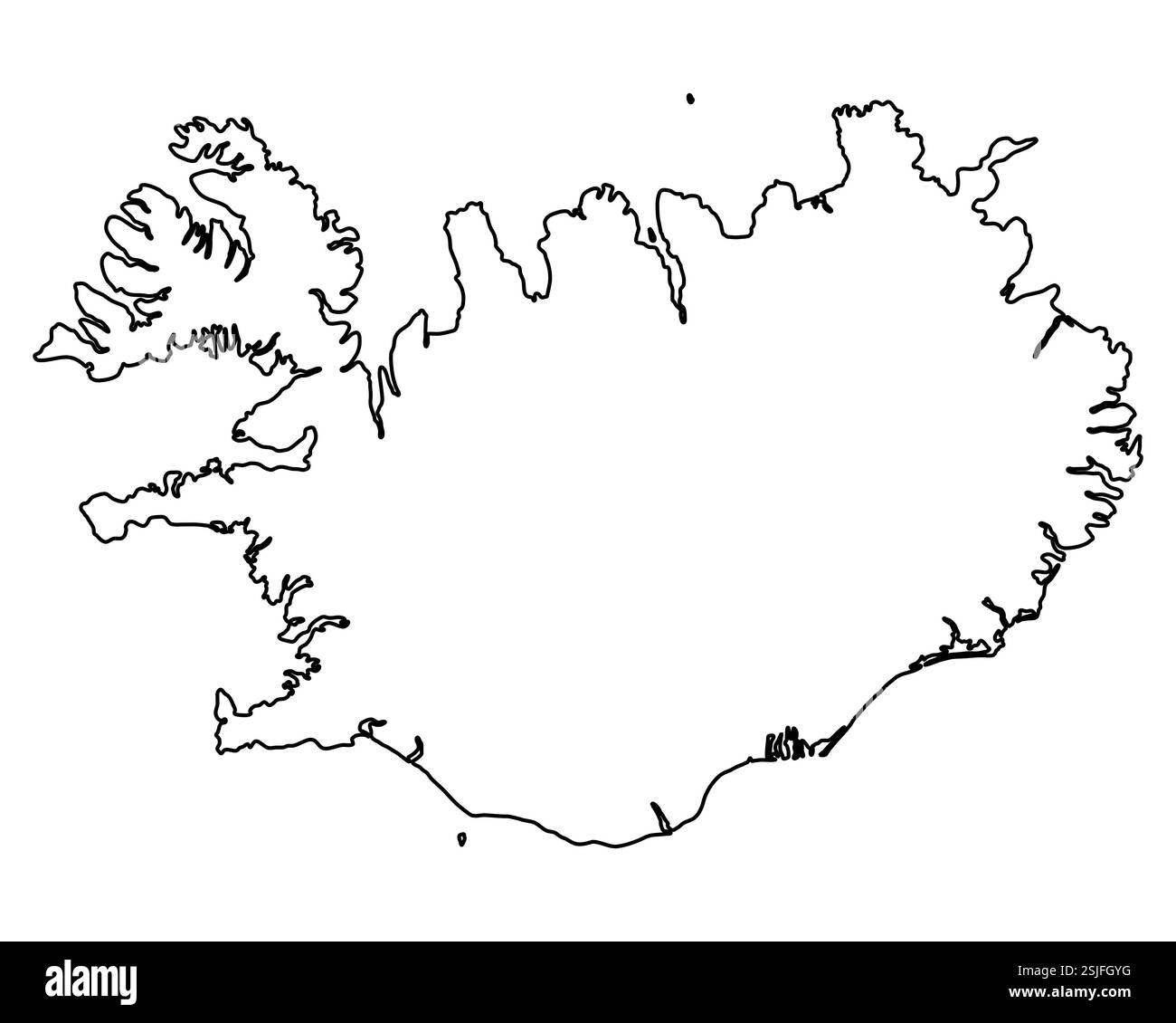 Map of Iceland Stock Photo - Alamy