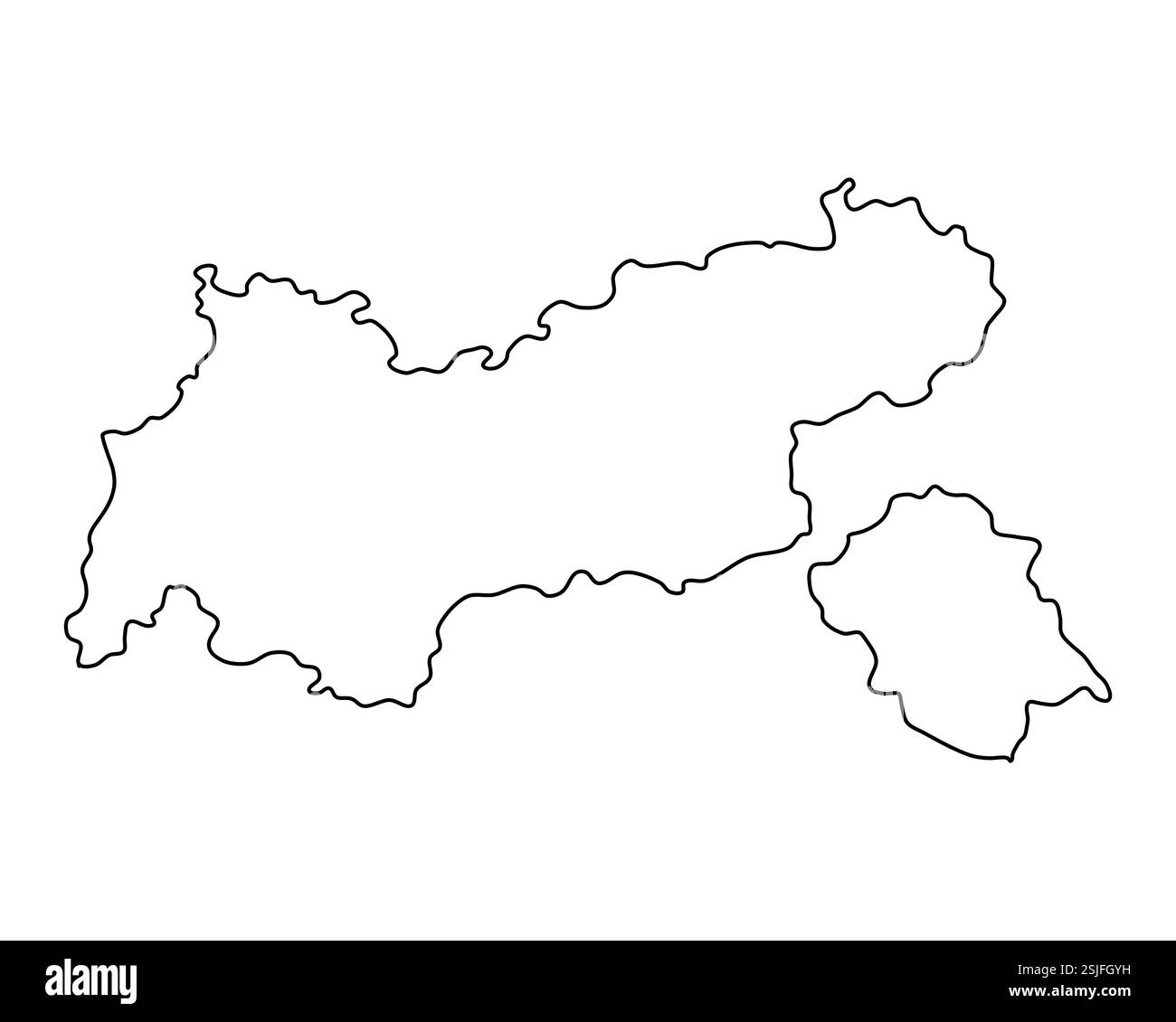 Map of Tyrol Stock Photo - Alamy