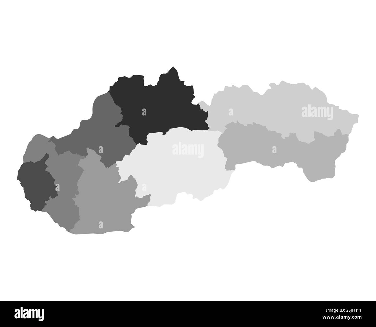Map of Slovakia Stock Photo - Alamy
