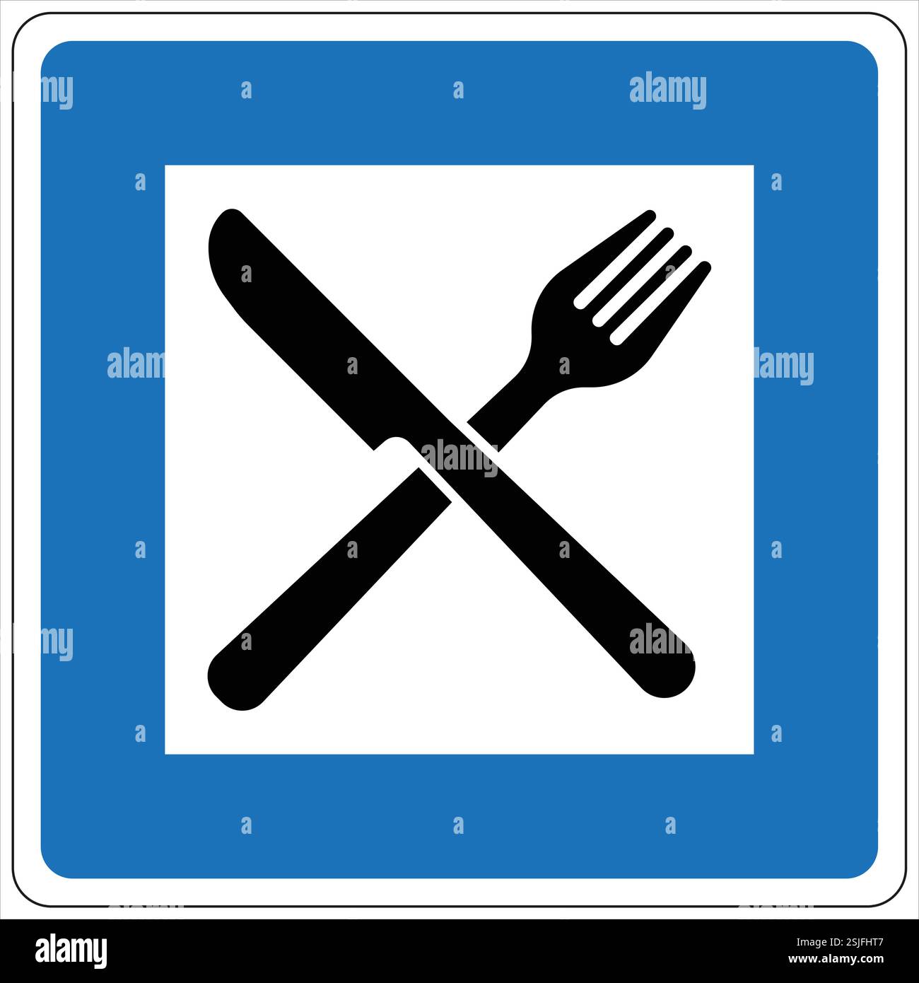 Classic dining symbol indicating a nearby restaurant Stock Vector Image ...