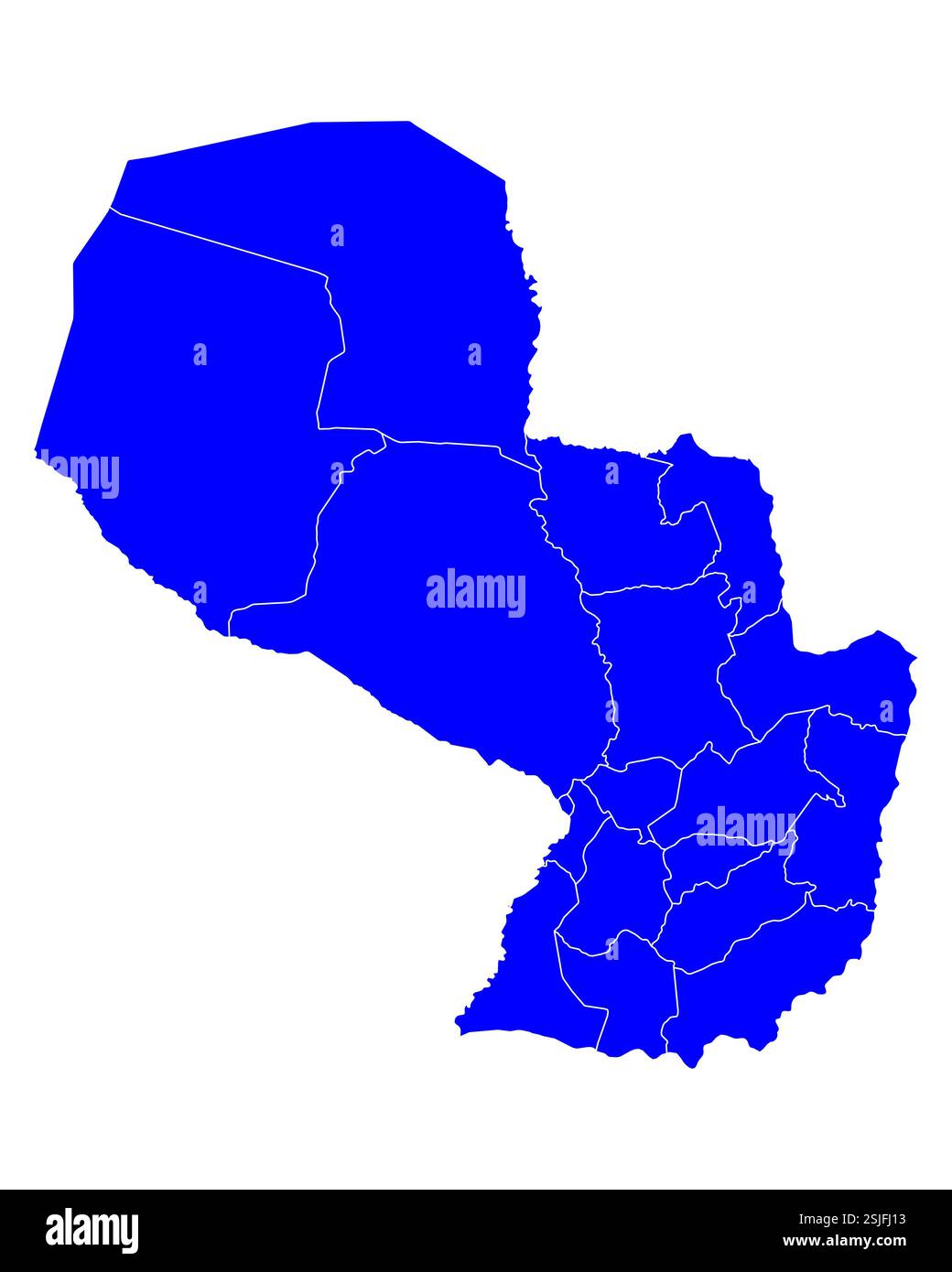 Map of Paraguay Stock Photo - Alamy