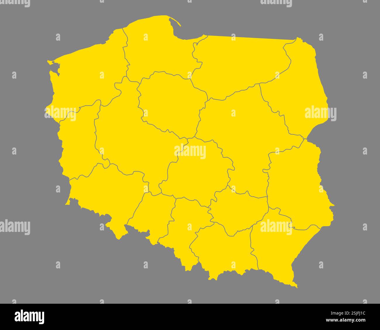 Map of Poland Stock Photo - Alamy