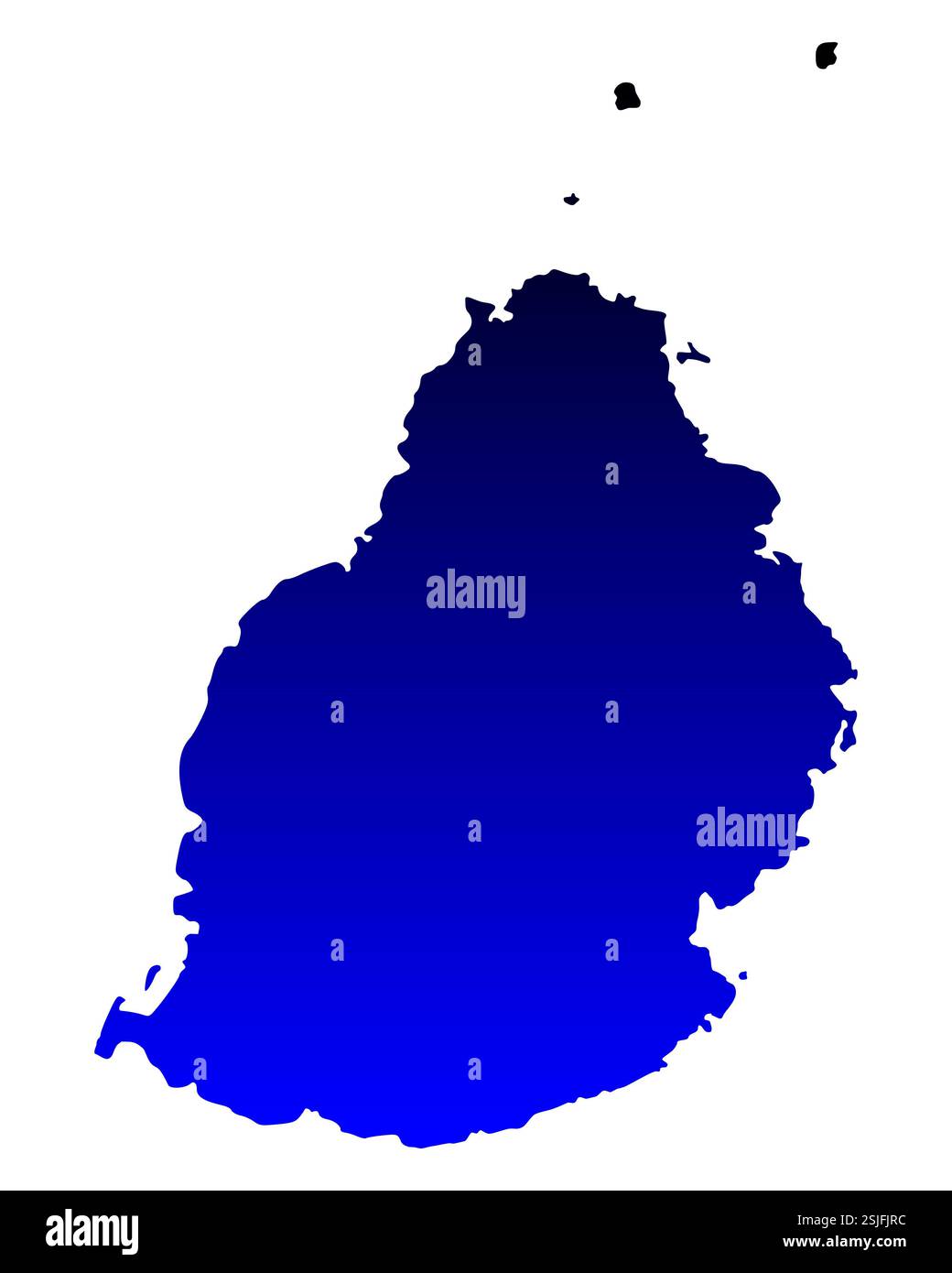 Map of Mauritius Stock Photo - Alamy