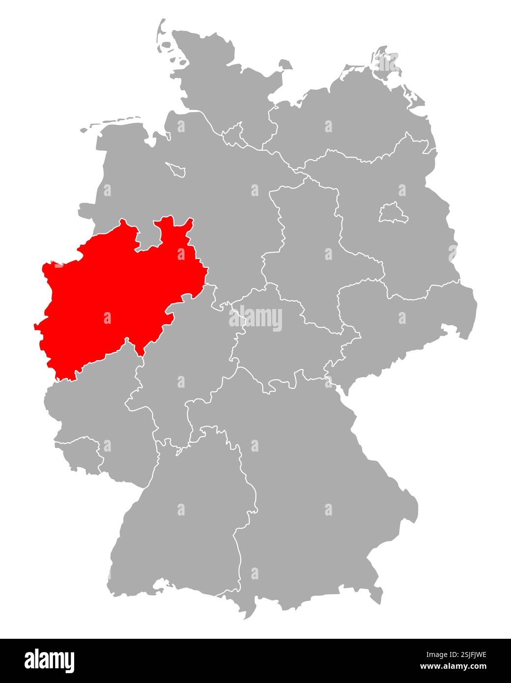 North rhine westphalia map hi-res stock photography and images - Alamy
