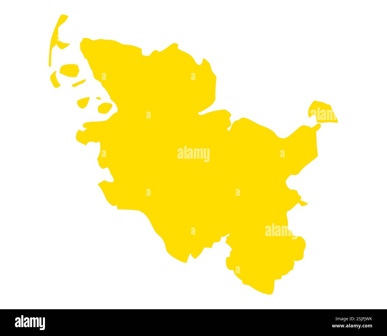 Map of Schleswig-Holstein Stock Photo - Alamy