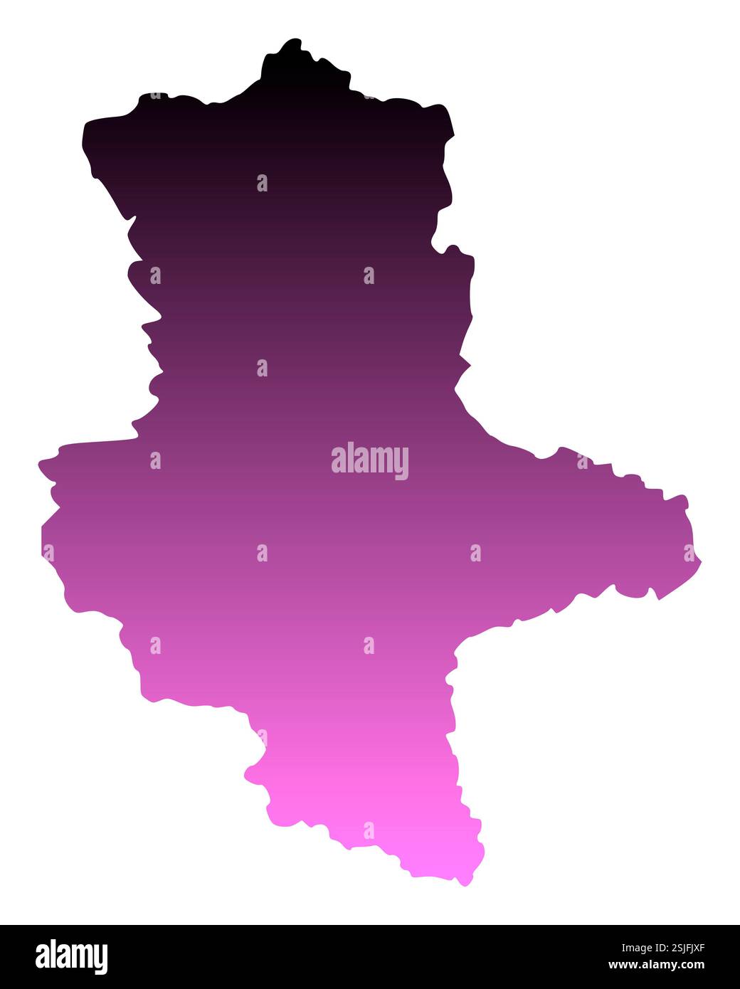 Map of Saxony-Anhalt Stock Photo - Alamy