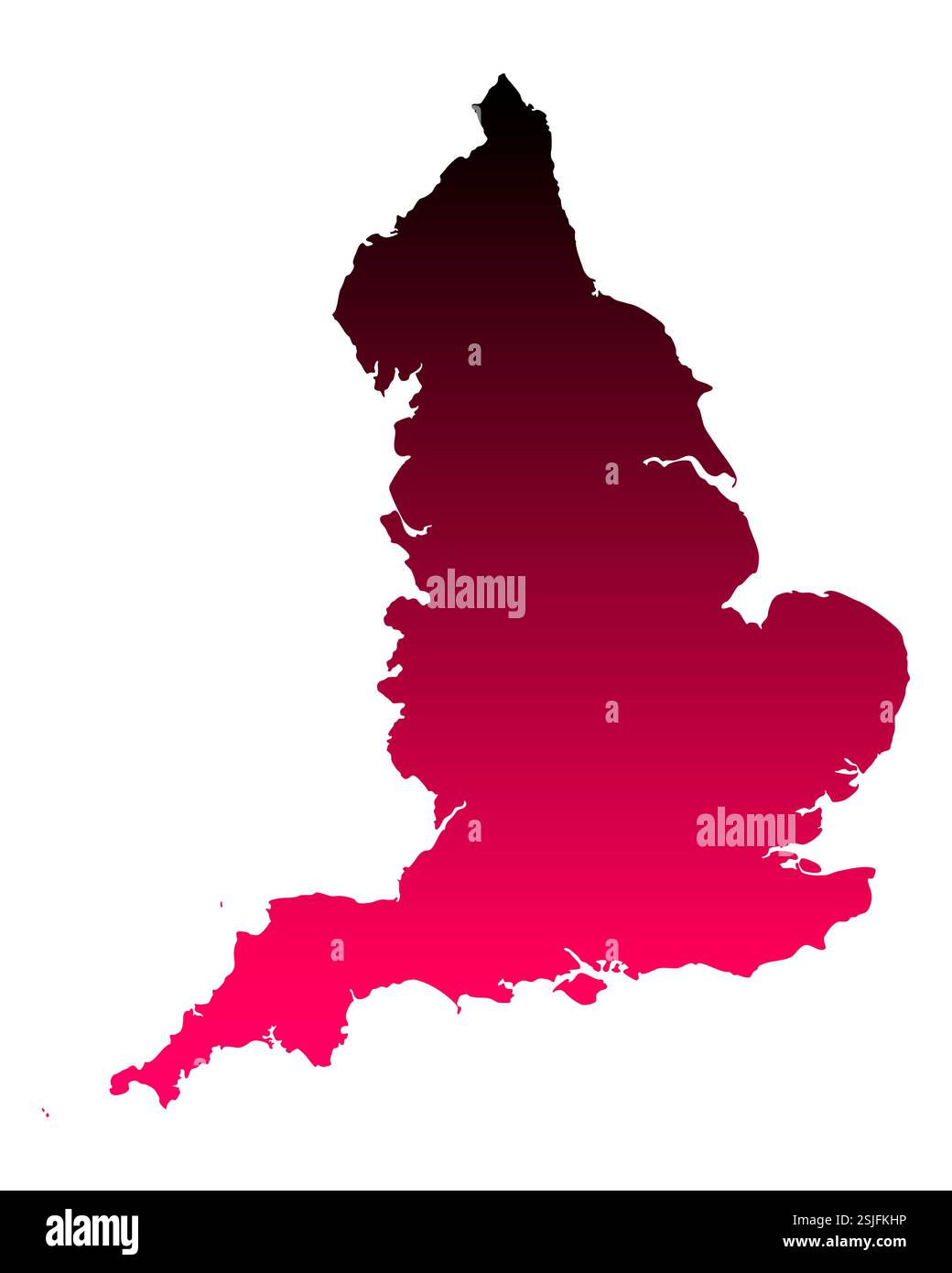 Map of England Stock Photo - Alamy