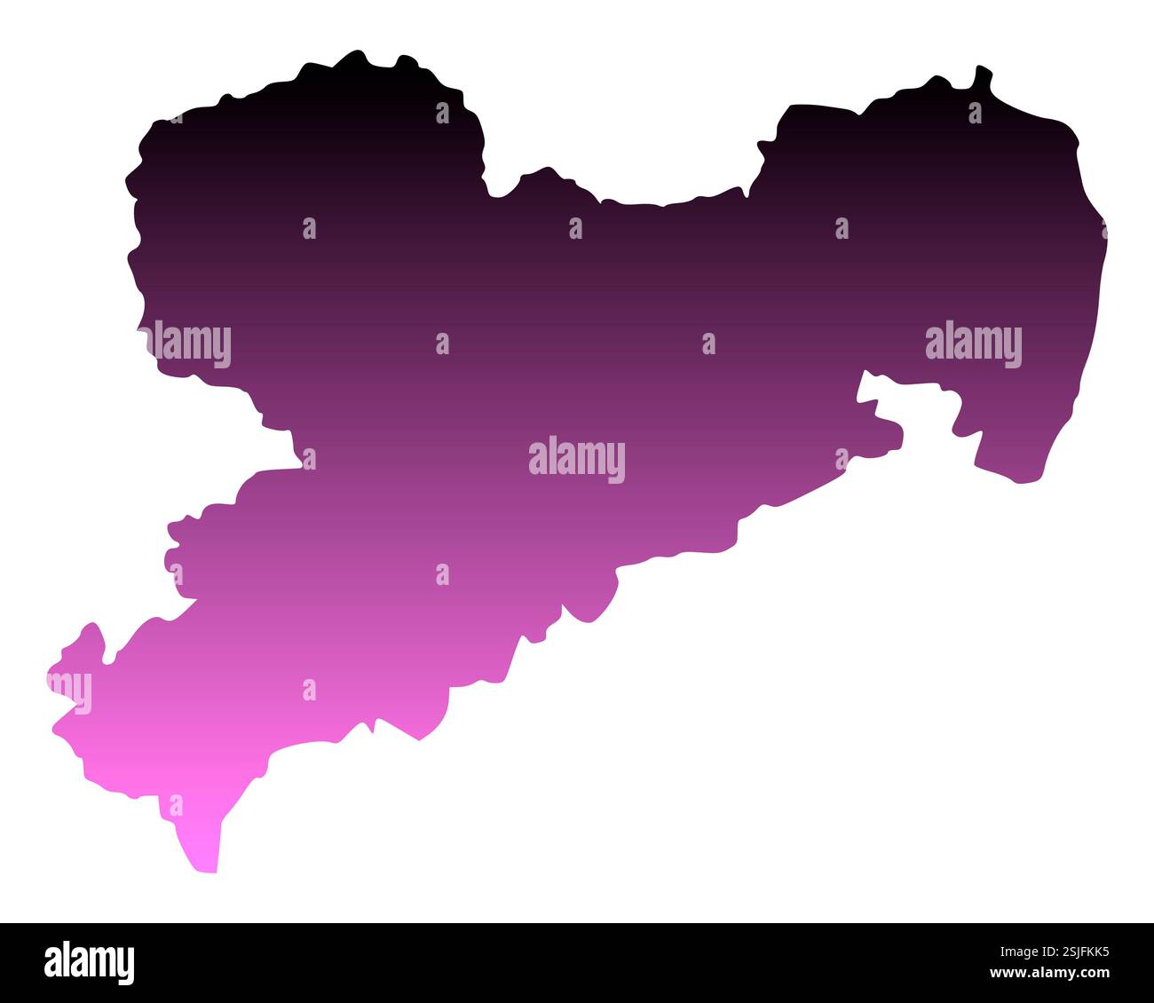 Map of Saxony Stock Photo - Alamy