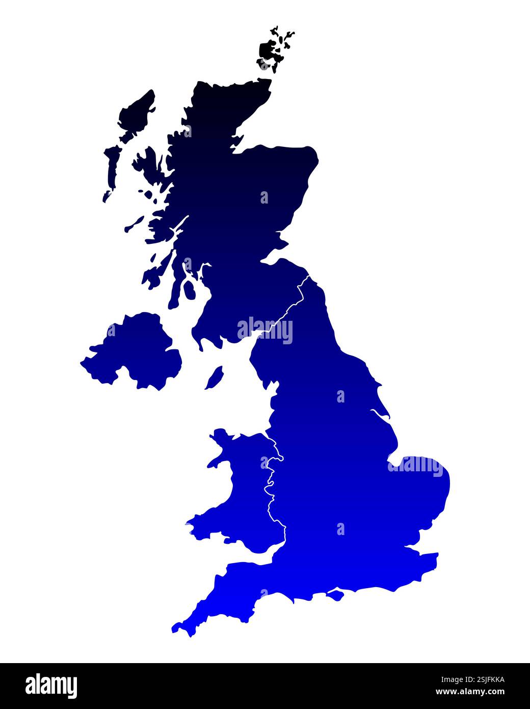 Map of Great Britain Stock Photo - Alamy