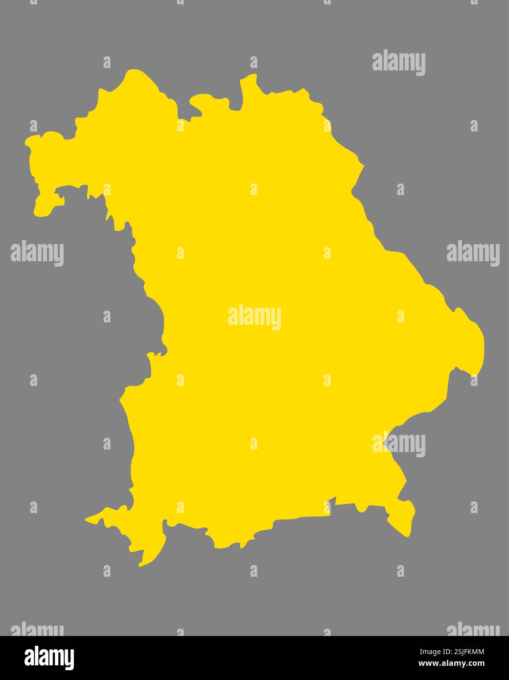 Map of Bavaria Stock Photo - Alamy