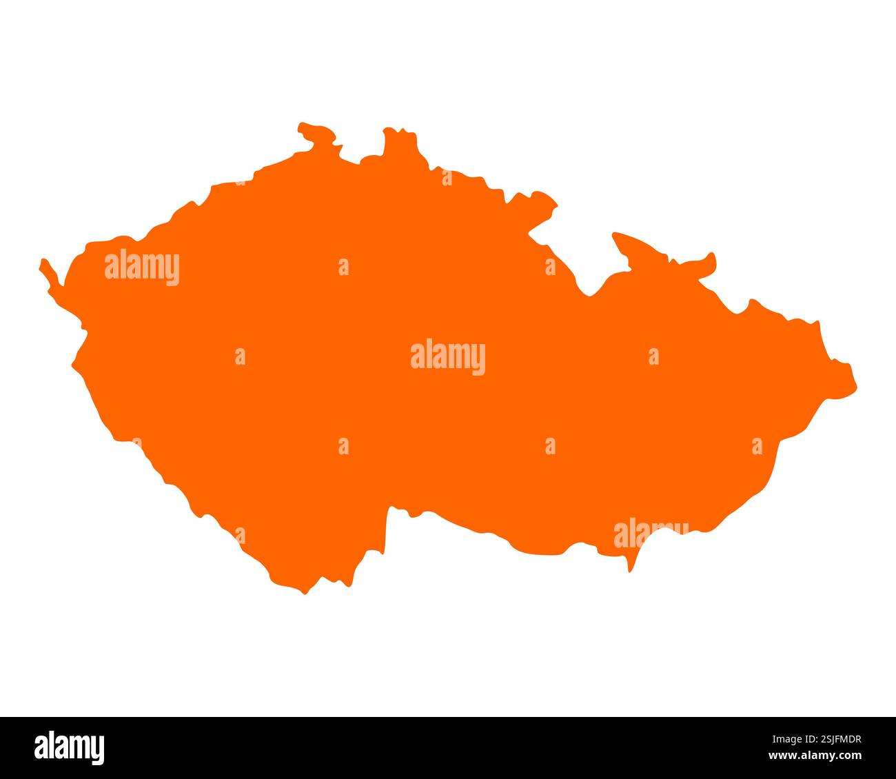 Map of Czech Republic Stock Photo - Alamy