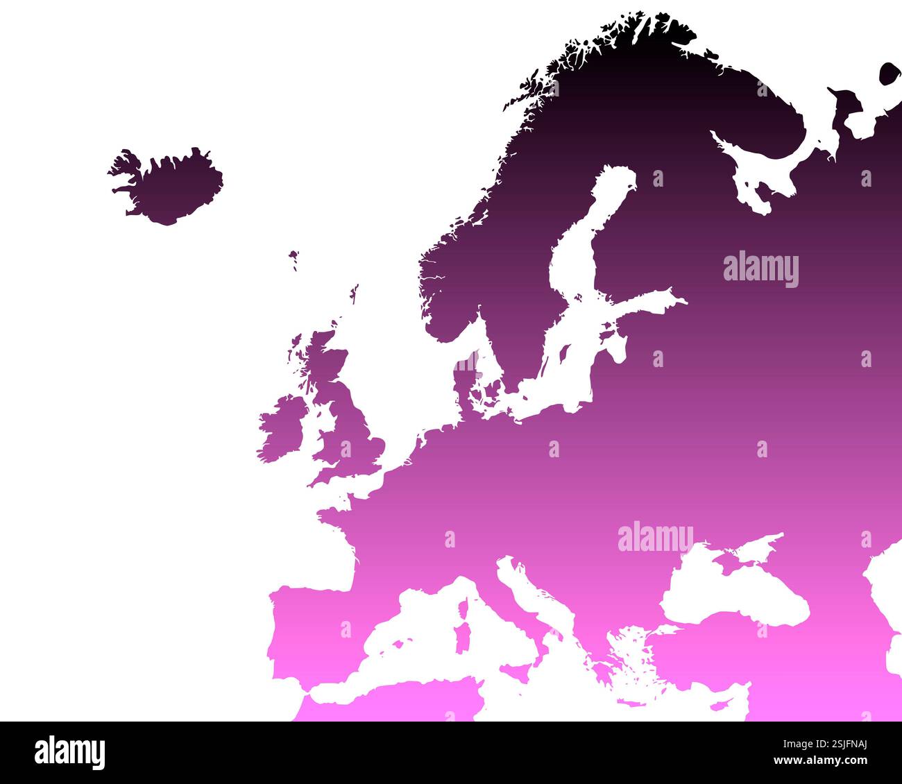 Detailed map of Europe Stock Photo - Alamy