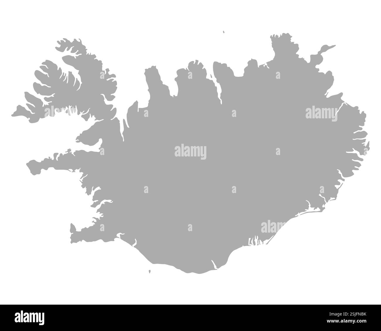 Map of Iceland Stock Photo - Alamy