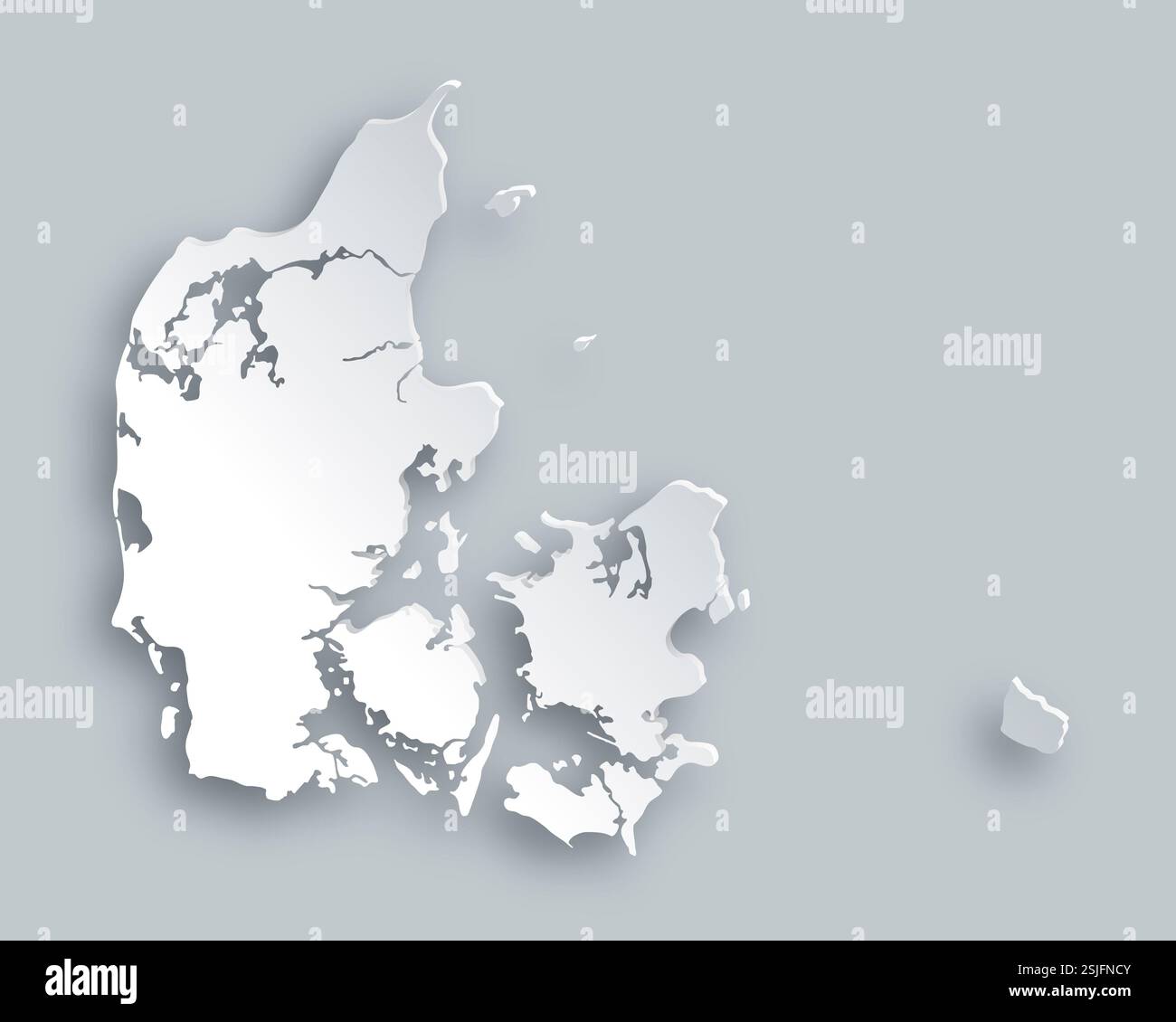 Map of Denmark Stock Photo - Alamy