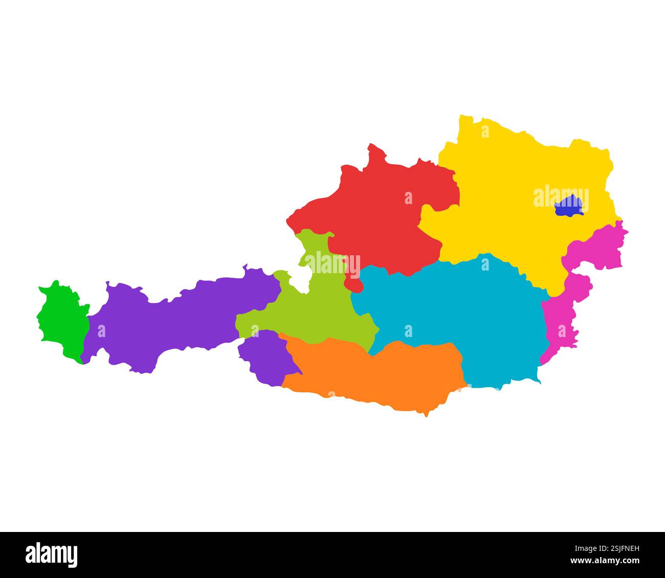 Map of Austria Stock Photo - Alamy
