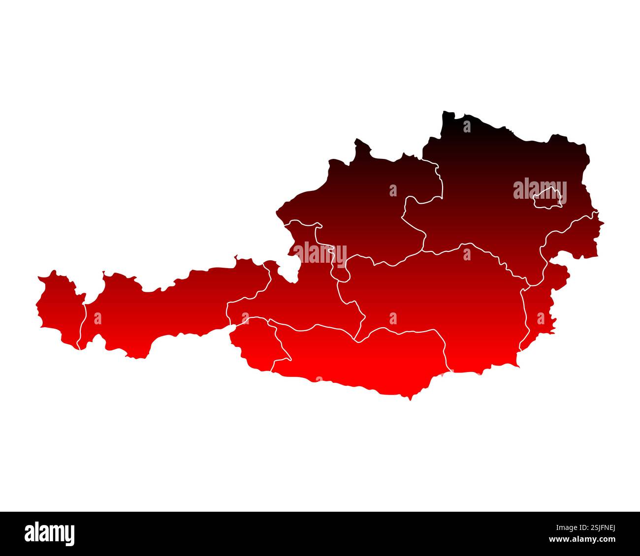 Map of Austria Stock Photo - Alamy