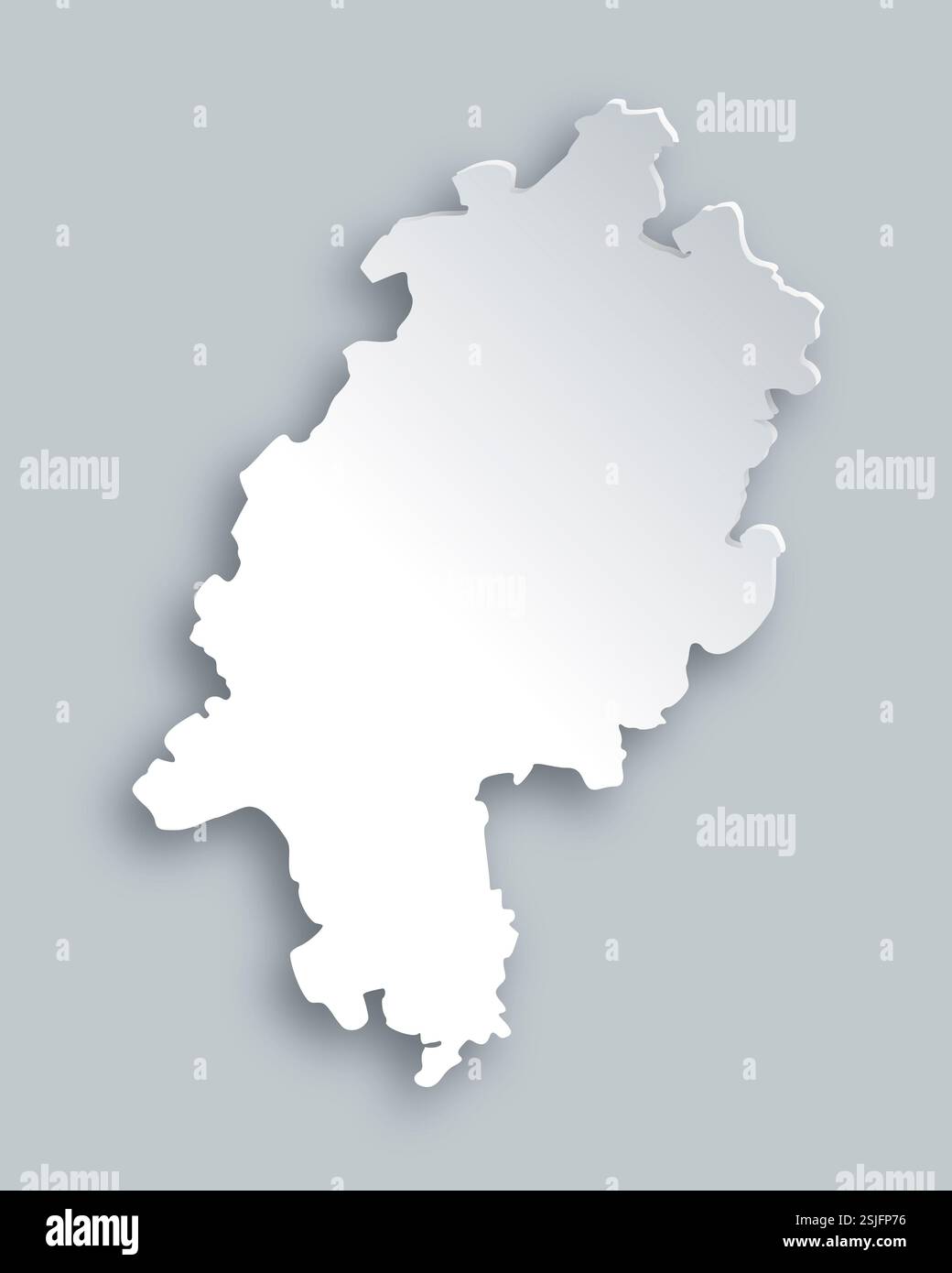 Map of Hesse Stock Photo - Alamy