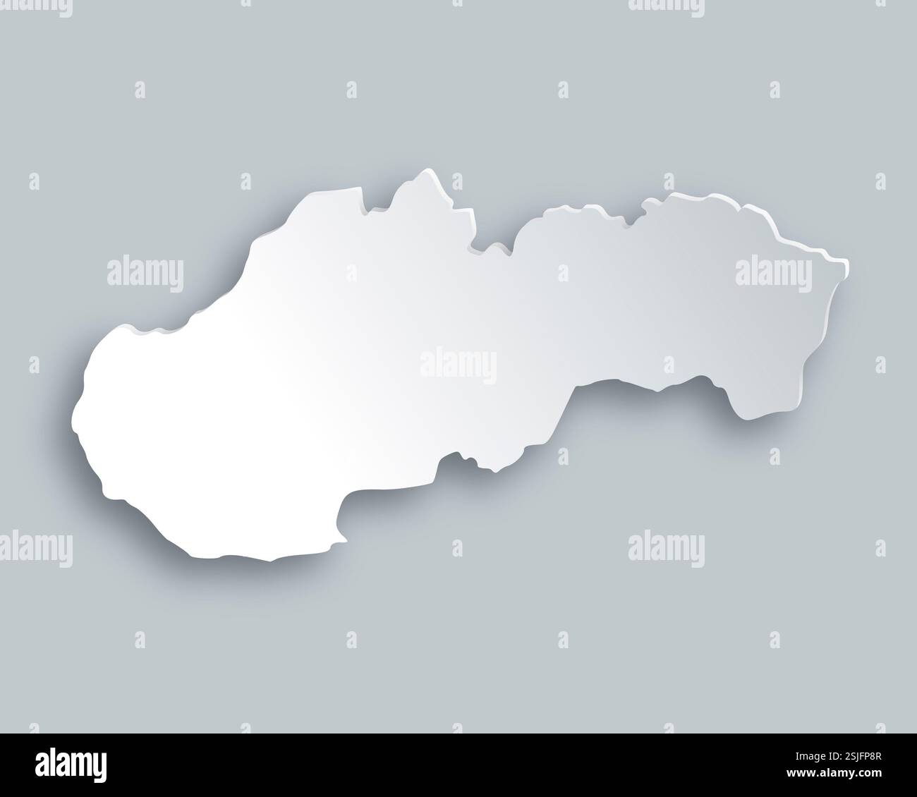 Map of Slovakia Stock Photo - Alamy