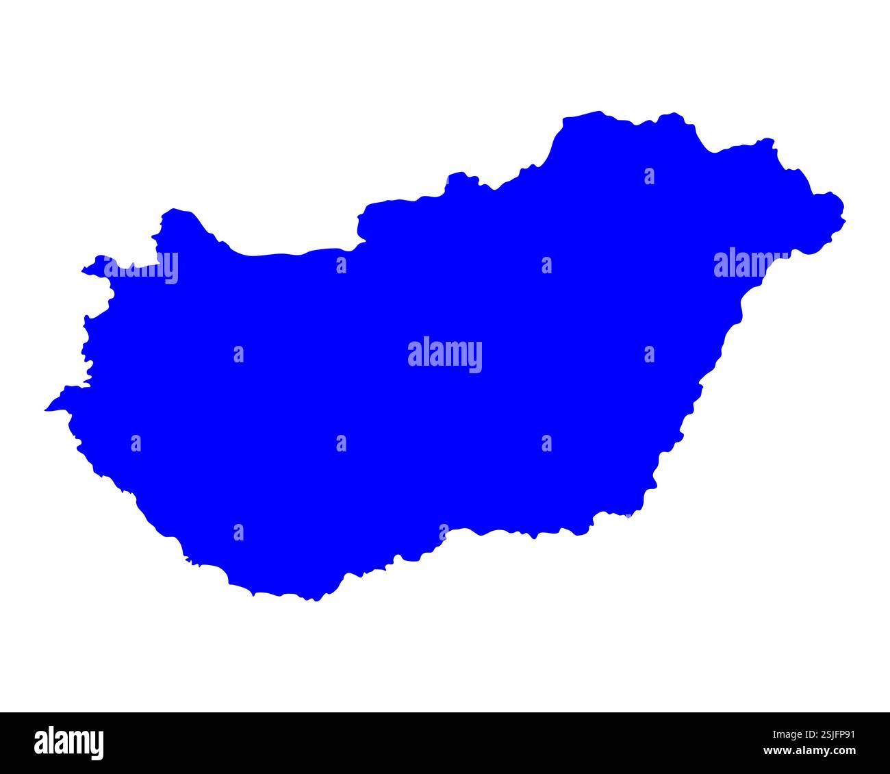 Map of Hungary Stock Photo - Alamy